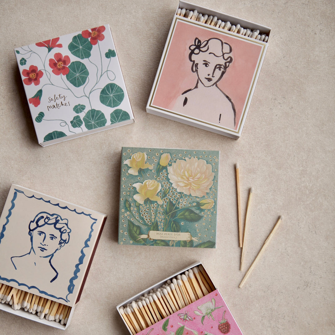 Square Matchboxes – The Floral Society