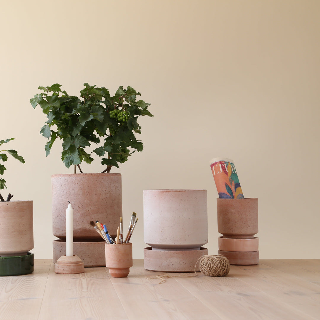 Hoff Collection Pot & Saucer, Rosa – The Floral Society