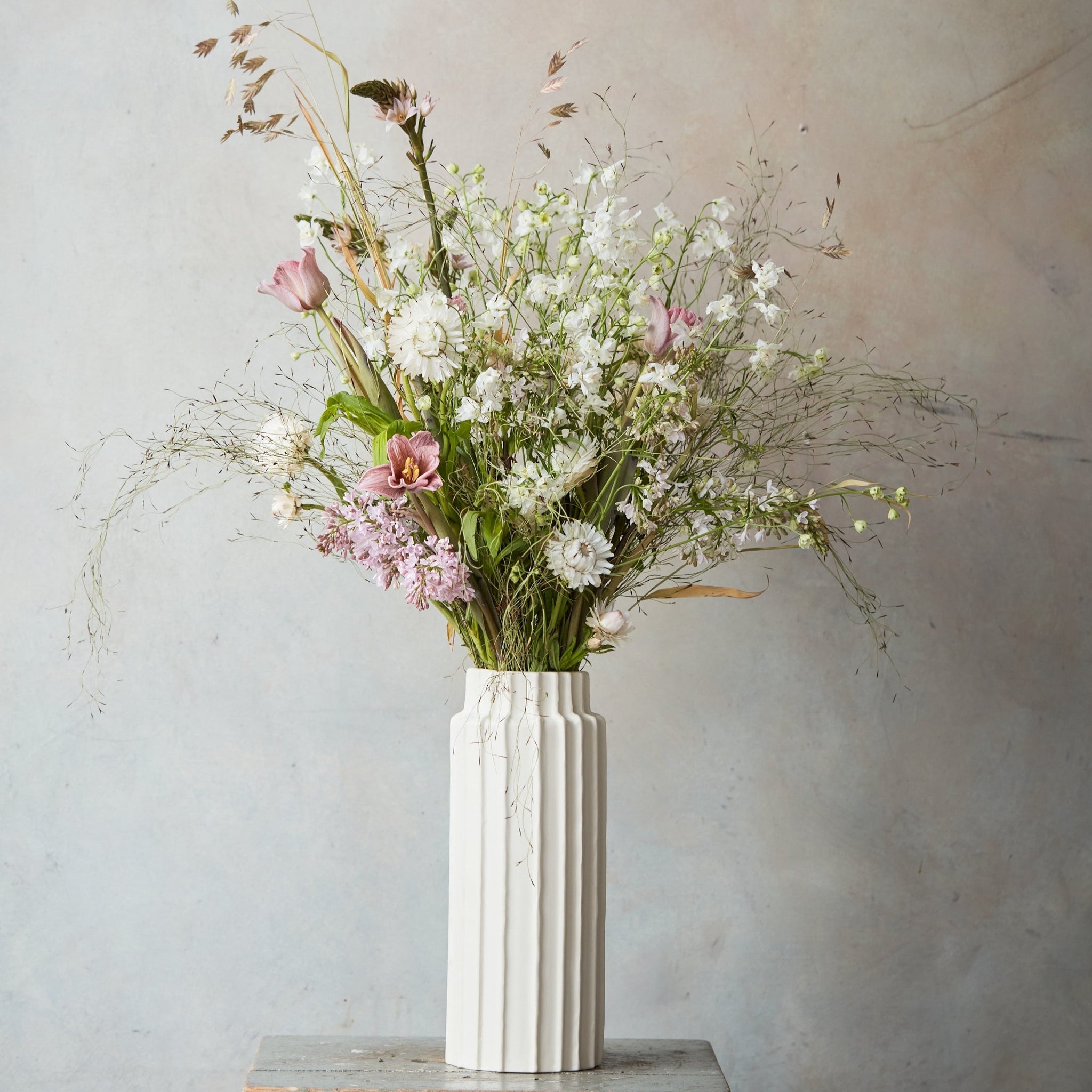 Ceramic Ribbed Cylinder Vases – The Floral Society