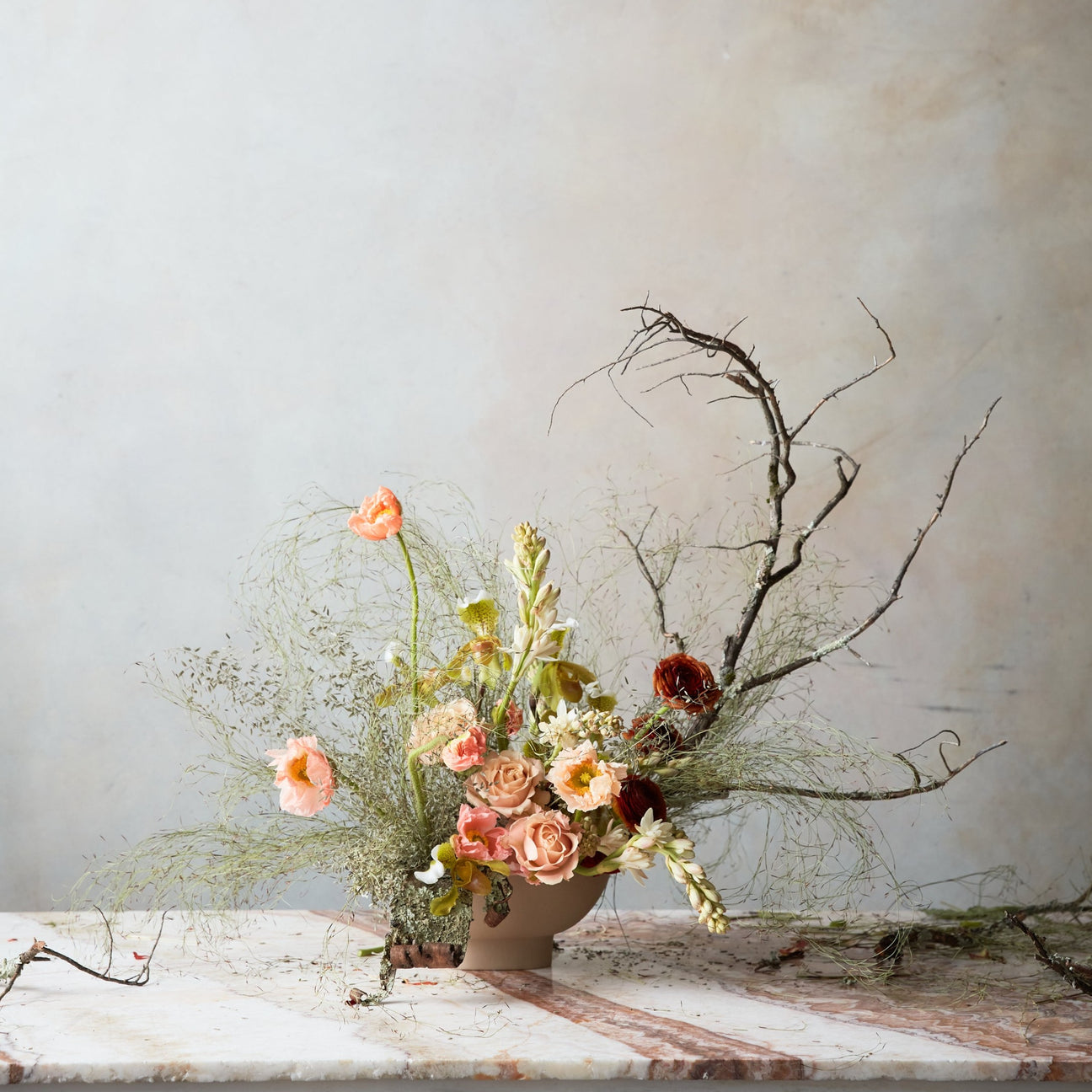 Ceramic Compote Vase – The Floral Society